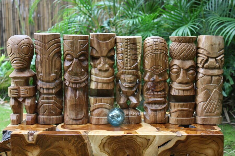 Wood Tiki Statue Very Simple Way To Make A Tiki With Carving Knives